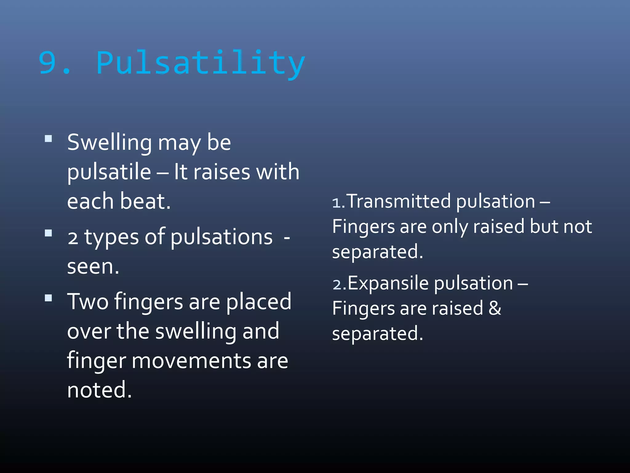 Swelling - Examination | PPT
