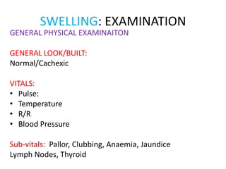 SWELLING LONG CASE by Dr. Muzafar Hussain Buriro | PPTX