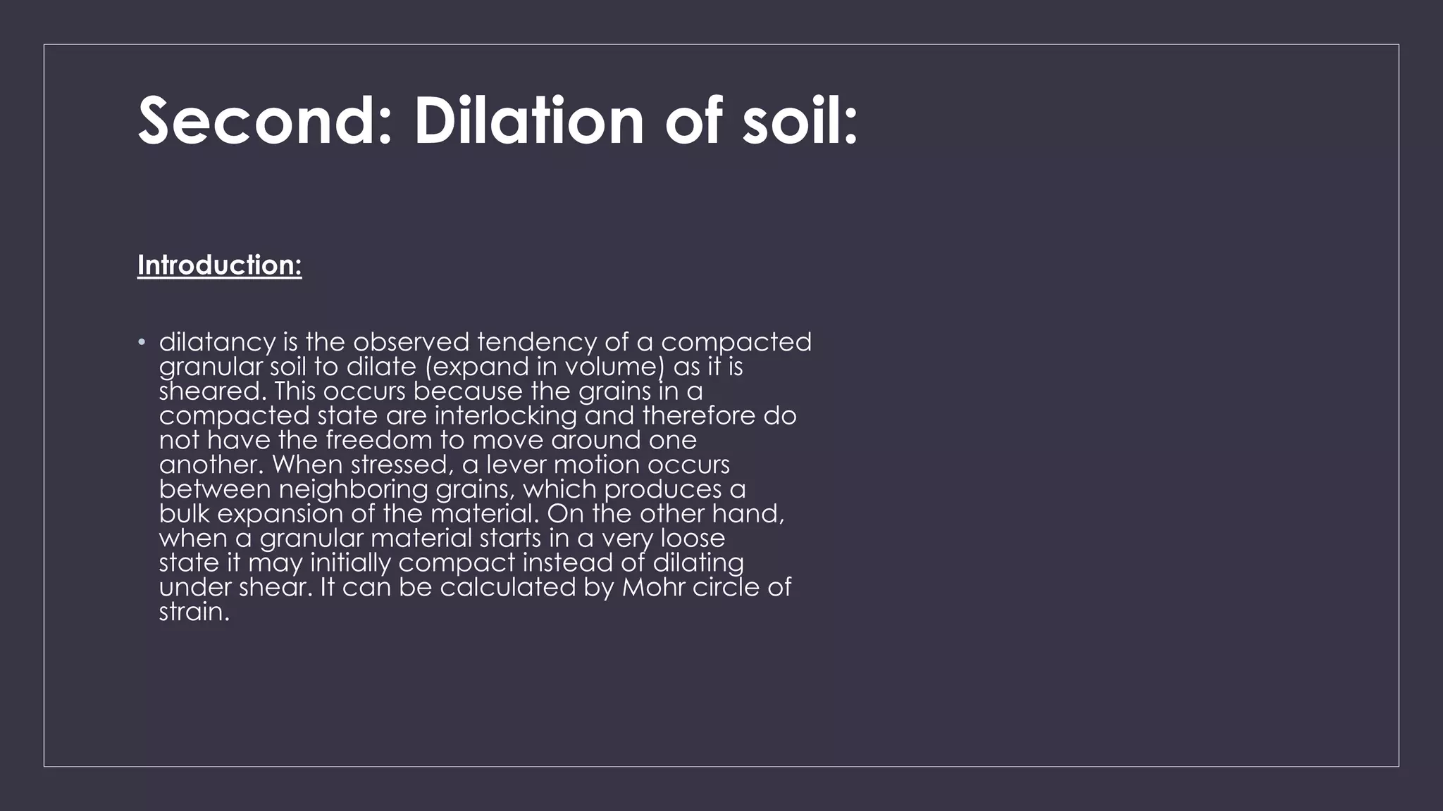 Swelling expansion and dilation of soil | PDF