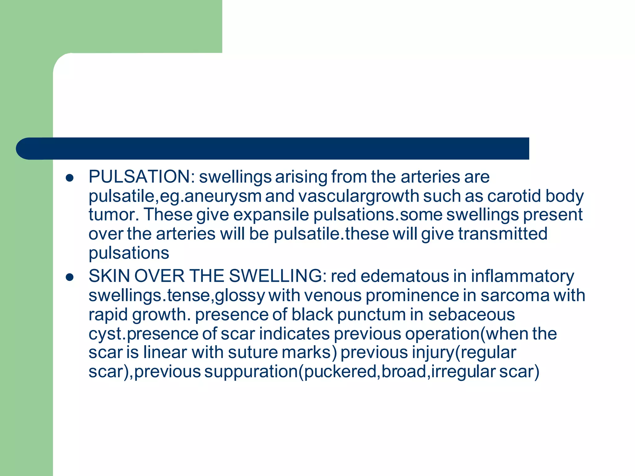Clinical examination of swelling | PDF
