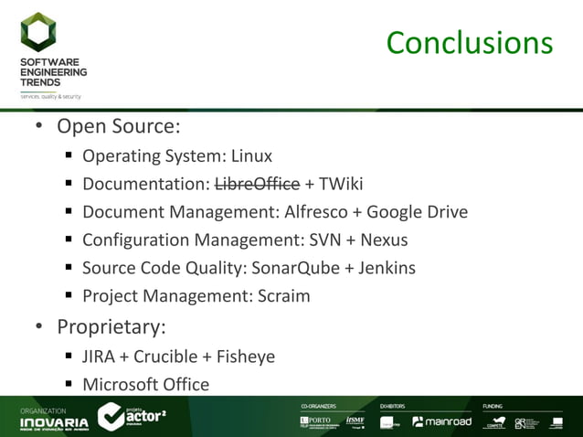 Software Engineering Trends: Multicert CMMI ML3 + ISO 27001 continuous improvement with tools ...
