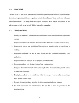 A Technical Report on Student Work Experience Programme 2 (SWEP 2 ...