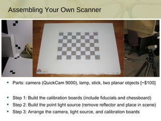 Build Your Own 3D Scanner: 3D Scanning with Swept-Planes | PPT