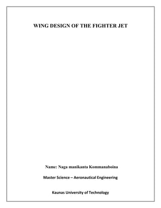 Fighter jet Swept back wing design and Analysis by using of Xflr5 | PDF