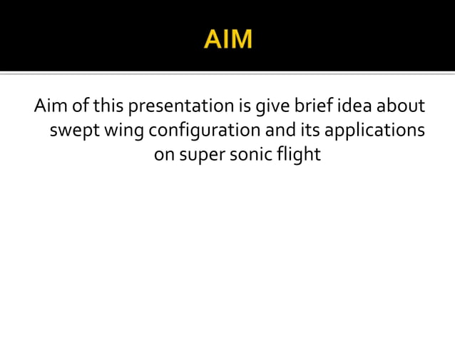 Swept wing configuration | PPTX