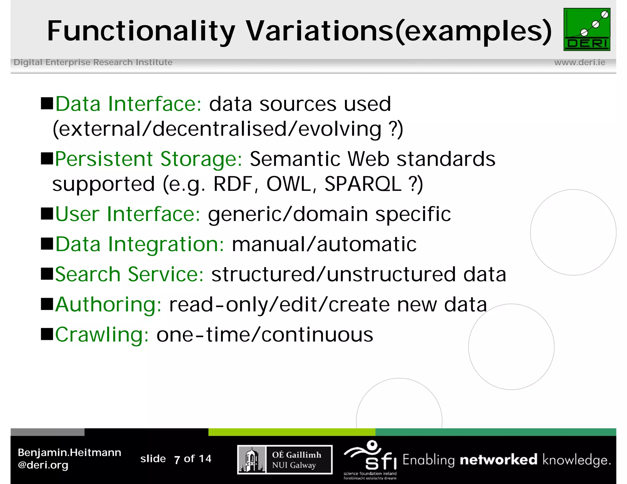 Implementing Semantic Web applications: reference architecture and ... Implementing Semantic Web applications: reference architecture and ...