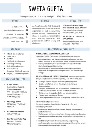 Sweta Gupta Resume | PDF