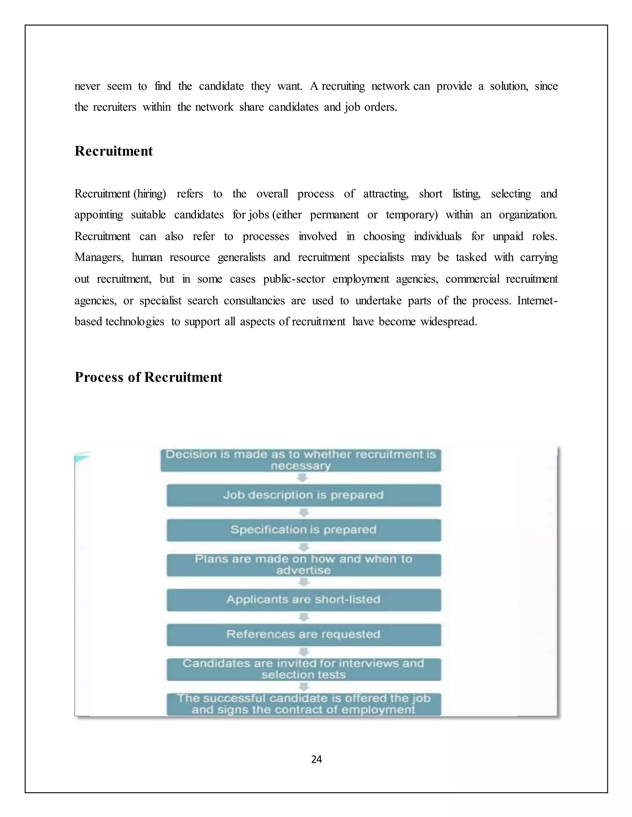 summer internship report - sourcing and recruitment | DOCX