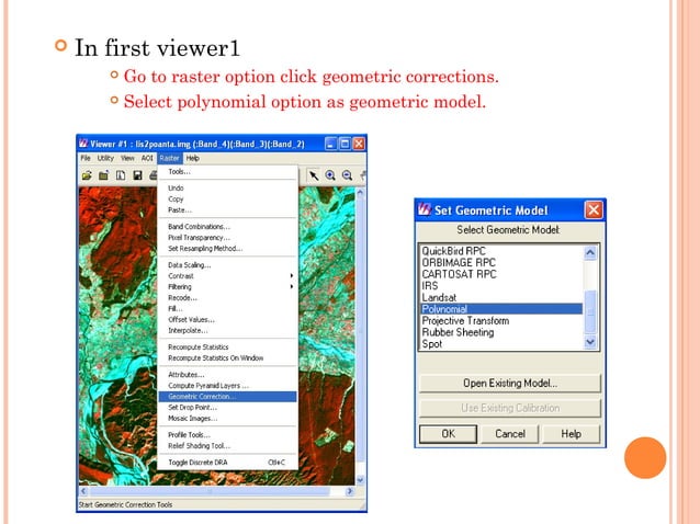 Map to Image Georeferencing using ERDAS software | PPT