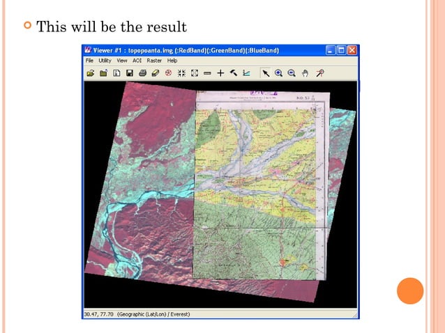 Map to Image Georeferencing using ERDAS software