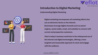 Learn The Basic Elements of Digital Marketing | Eflot | PDF