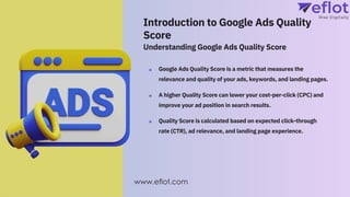 Major Checklist to Improve Google Ads Quality Score | skillfloor.pdf