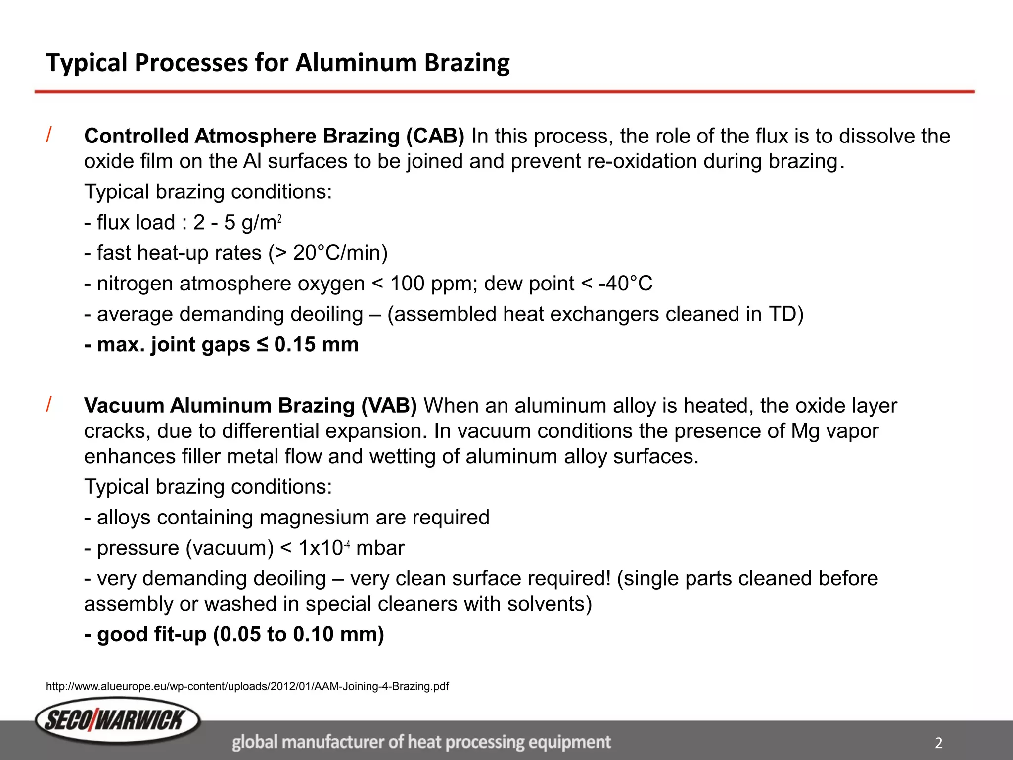 Vacuum Purging - New Innovation for Controlled Atmosphere Brazing | PPT