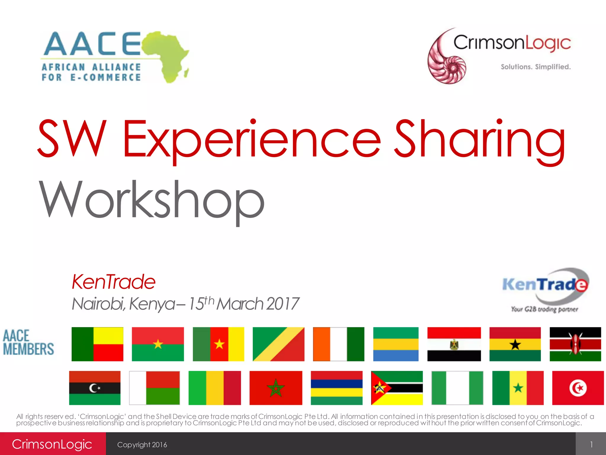 Single window experience sharing workshop - CRIMSONLOGIC | PDF
