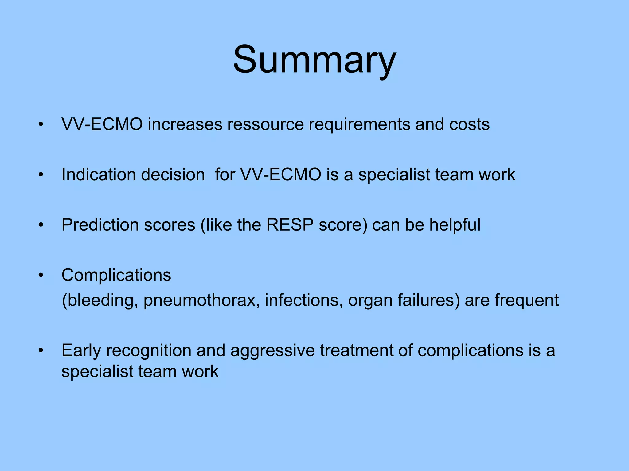VV-ECMO - indications and concerns | PPTX