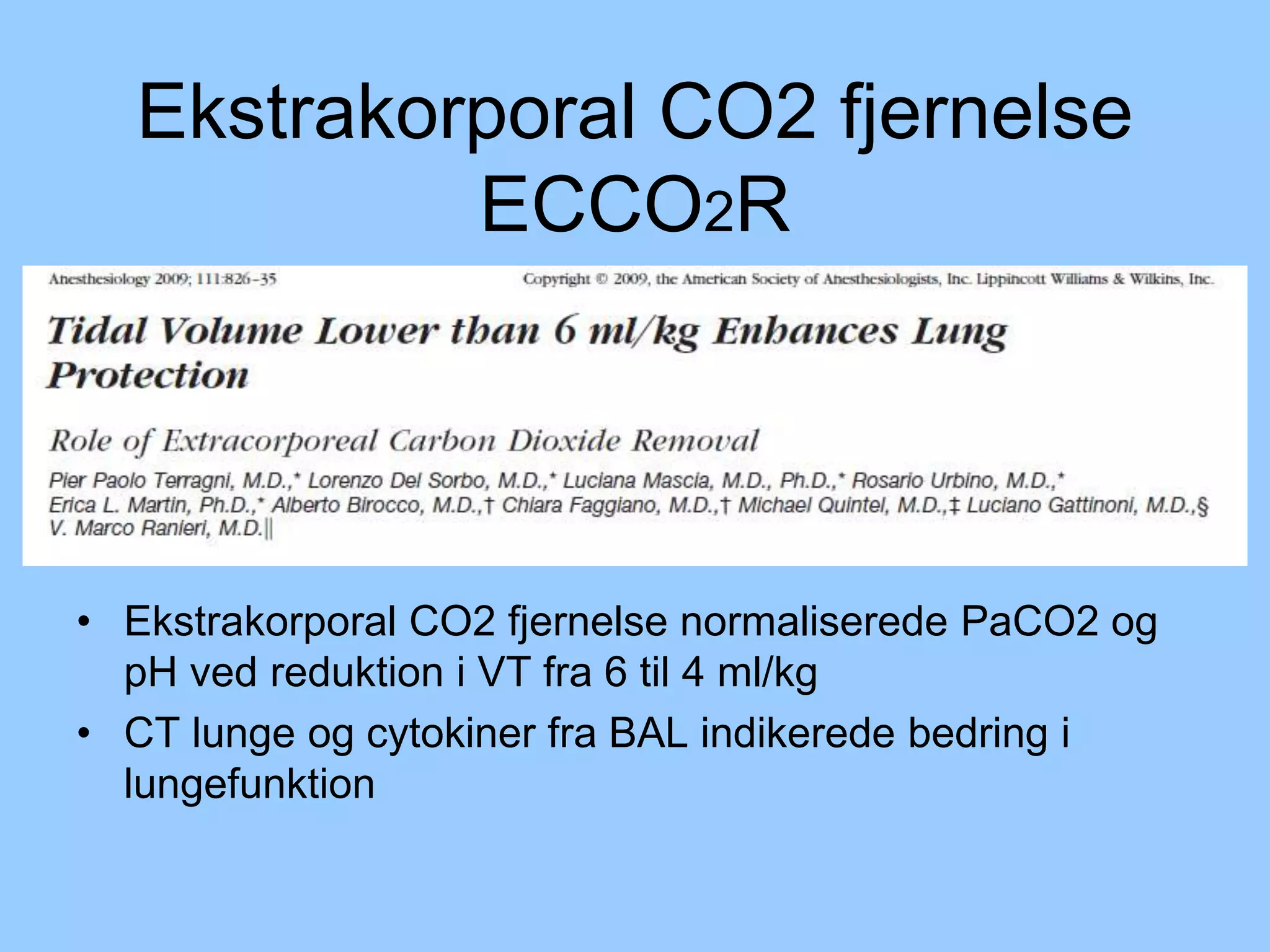 VV-ECMO - indications and concerns | PPTX