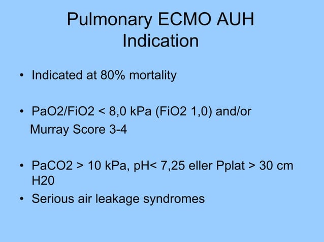 VV-ECMO - indications and concerns | PPT