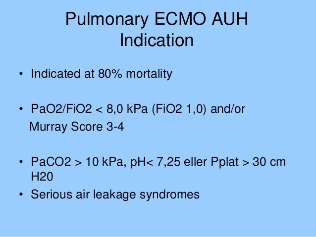VV-ECMO - indications and concerns