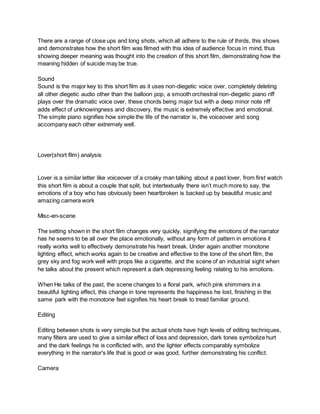 3 short film analysis | DOCX