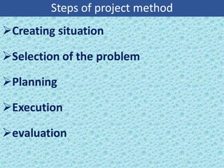 The project method | PDF