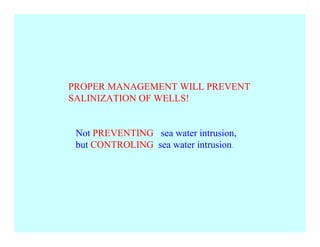 Modelling of Seawater Intrusion | PDF