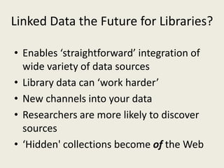 High and Lows of Library Linked Data | PPTX