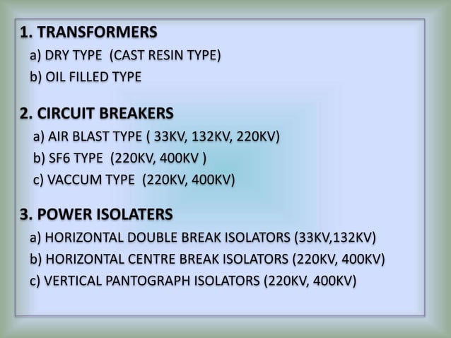 Troubleshooting of Electrical Switchyard & Substation Equipments | PPTX