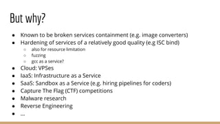 CONFidence 2017: Escaping the (sand)box: The promises and pitfalls of ...