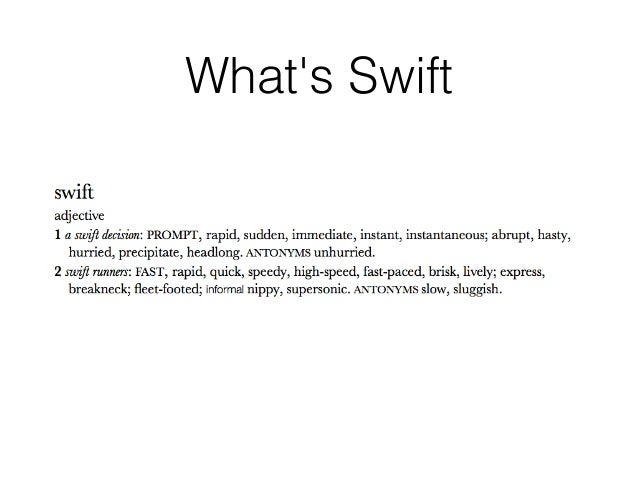 Programming Language Swift Overview