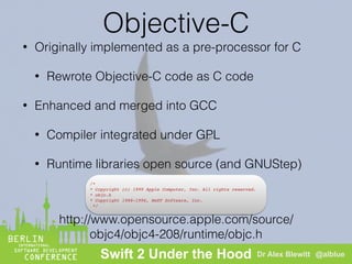 Swift 2 Under the Hood - Gotober 2015 | PPT
