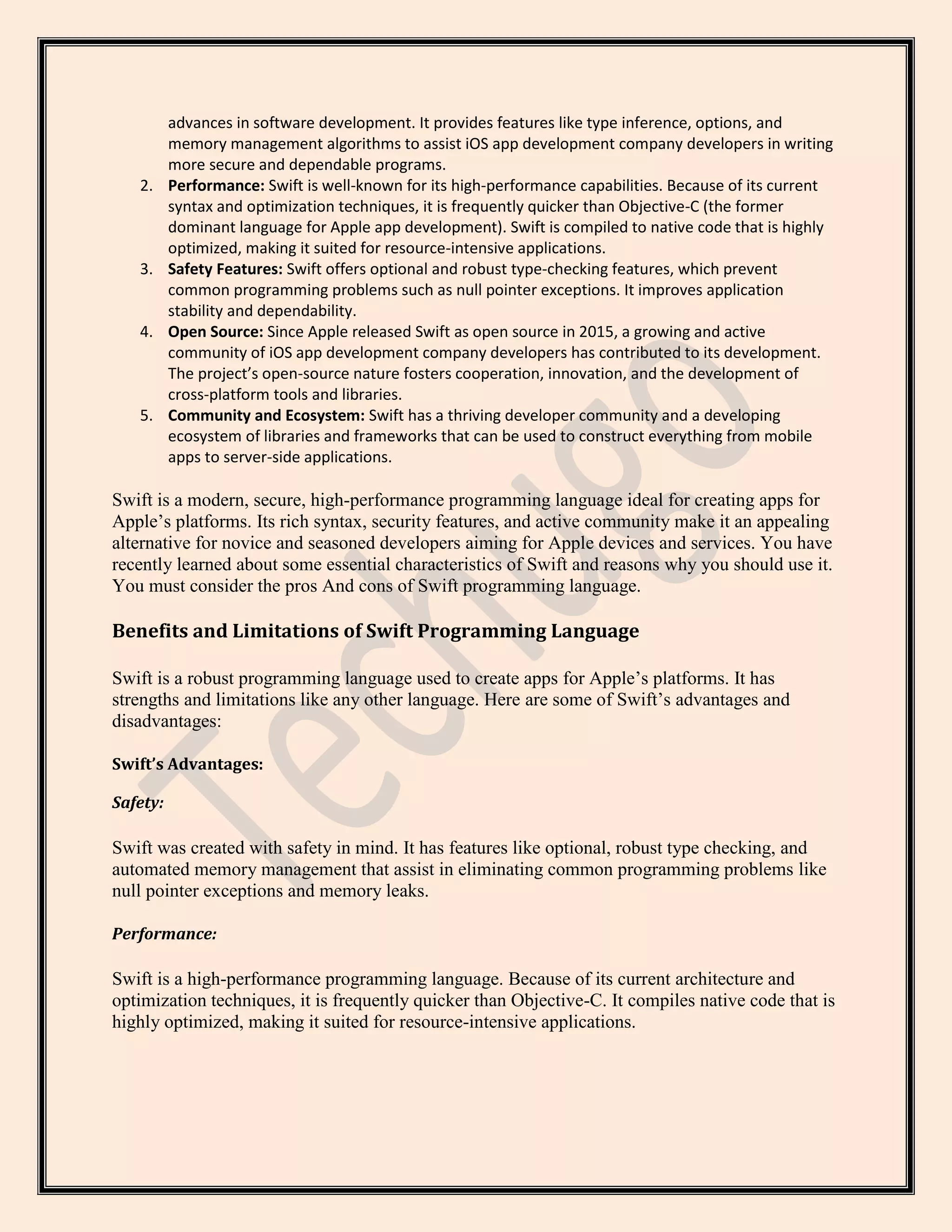 Swift-Changing the Face of App Development.pdf | Programming Languages | Computing