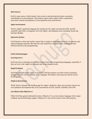 Swift-Changing the Face of App Development.pdf | Programming Languages | Computing