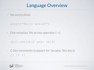 Workhop iOS 1: Fundamentos de Swift | PDF | Programming Languages ...