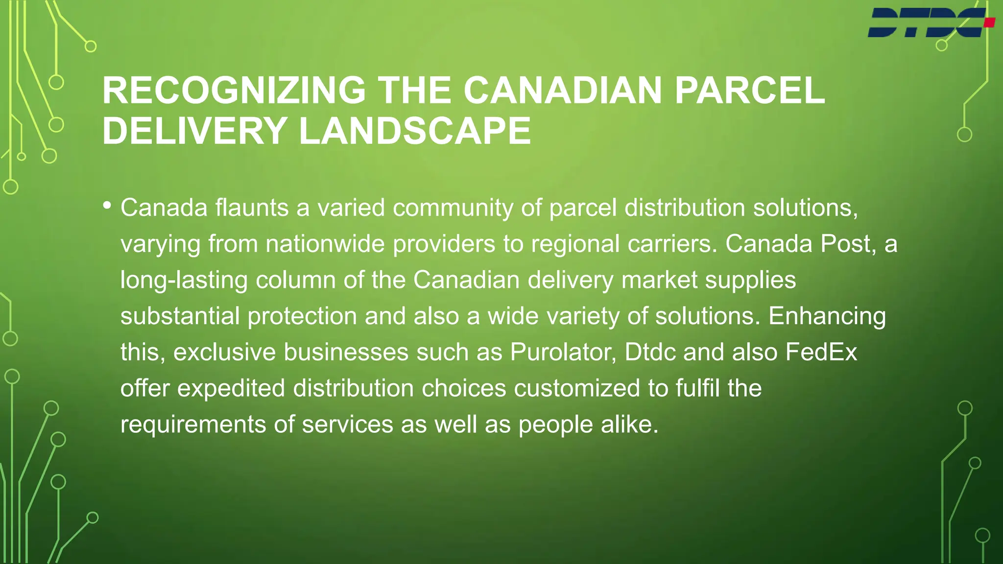 Swift and Secure: Parcel Shipment throughout Canada | PPTX | Logistics ...