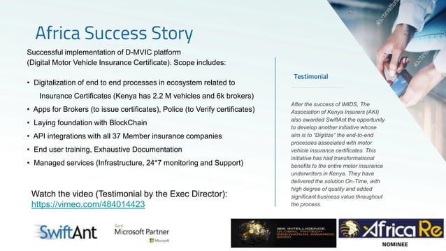 The Digital Innovation Award - SwiftAnt FZ LLC | PPT