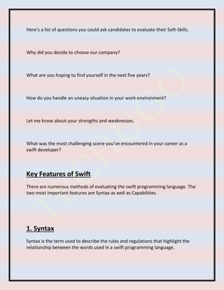 Swift App Development Company.pdf | Programming Languages | Computing