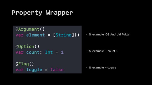 Swift Argument Parser | PPT Swift Argument Parser | PPT