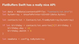 Beyond JSON with FlatBuffers | PPT
