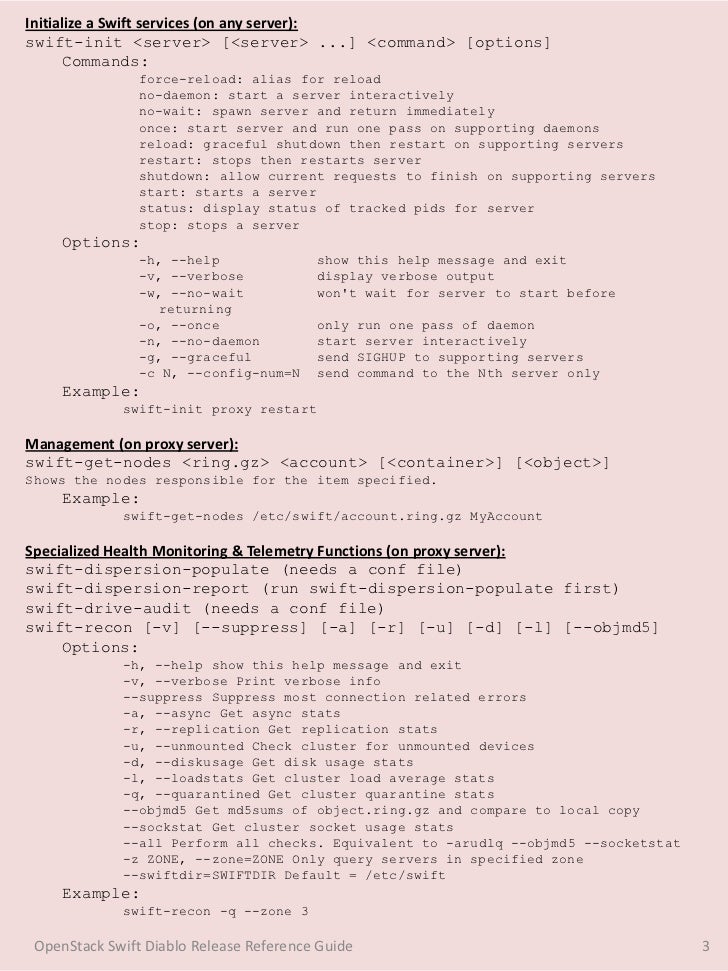 Openstack Swift Command Line Reference Diablo V1 2