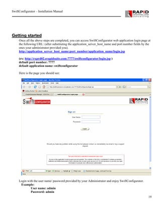 Swift configurator installation-manual | PDF