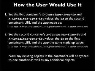 Swift container sync | PPT