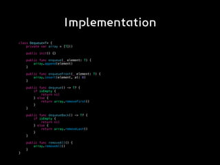 [Swift] Data Structure - Dequeue | PPT
