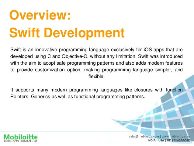Swift Development - Mobiloitte