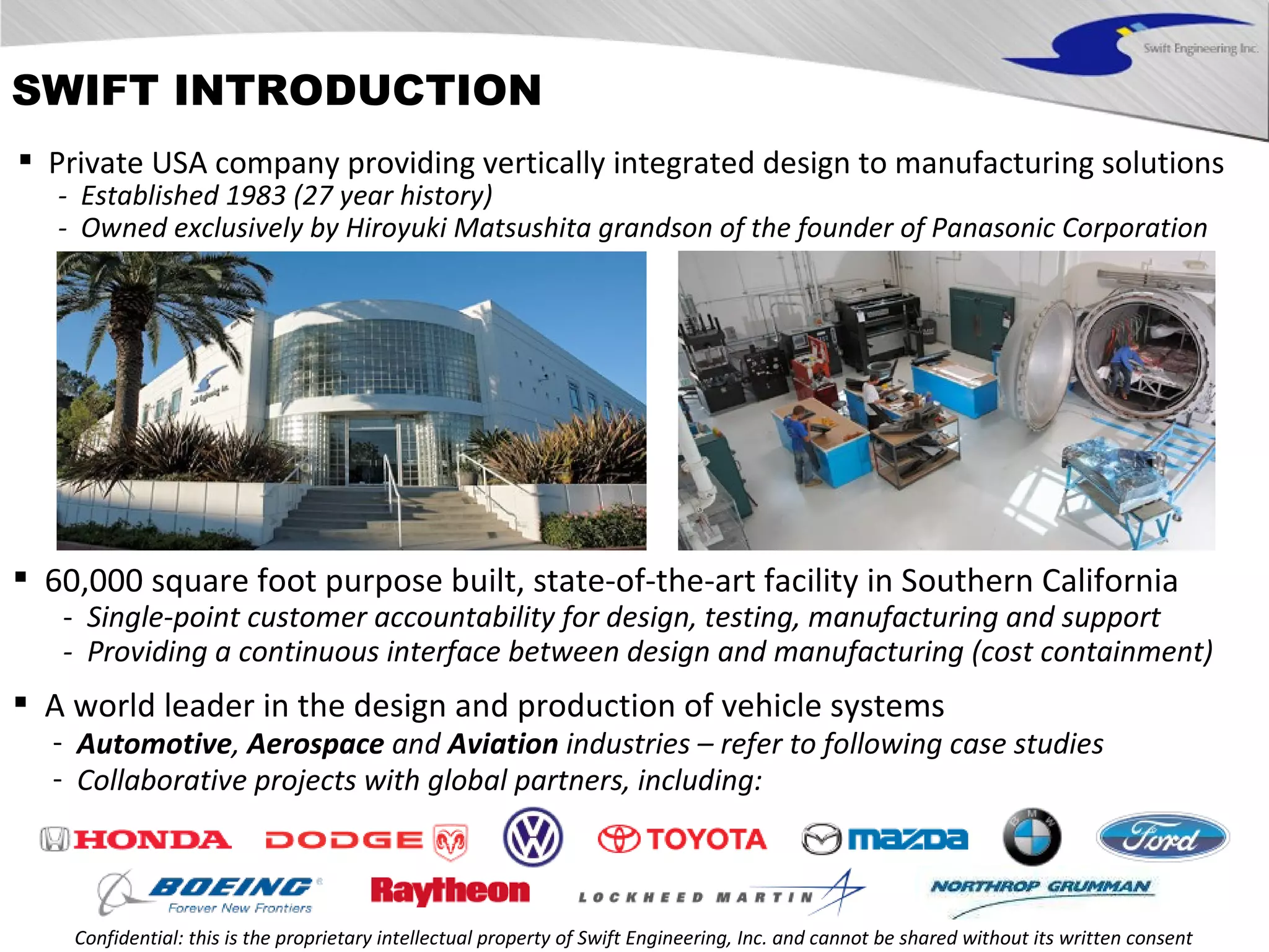 Swift Engineering Inc Overview | PPT