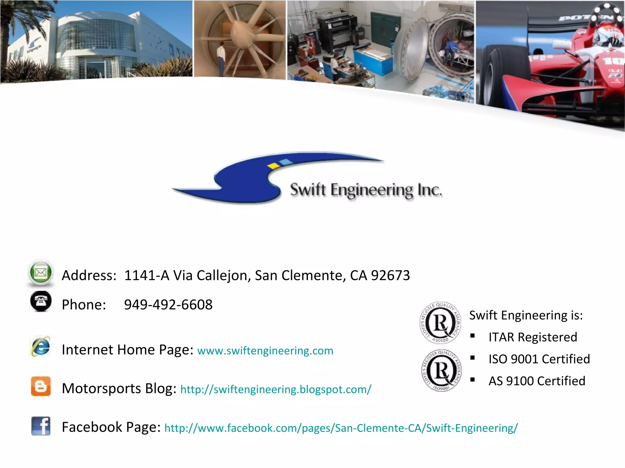 Swift Engineering Inc Overview | PPT