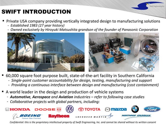 Swift Engineering Inc Overview | PPT
