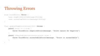 Swift Errors | PPTX