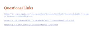 Swift Errors | PPTX