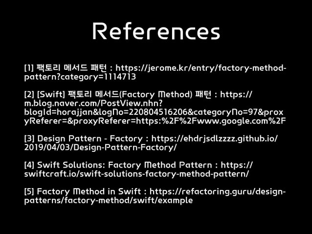 [Swift] Factory Method | PPT