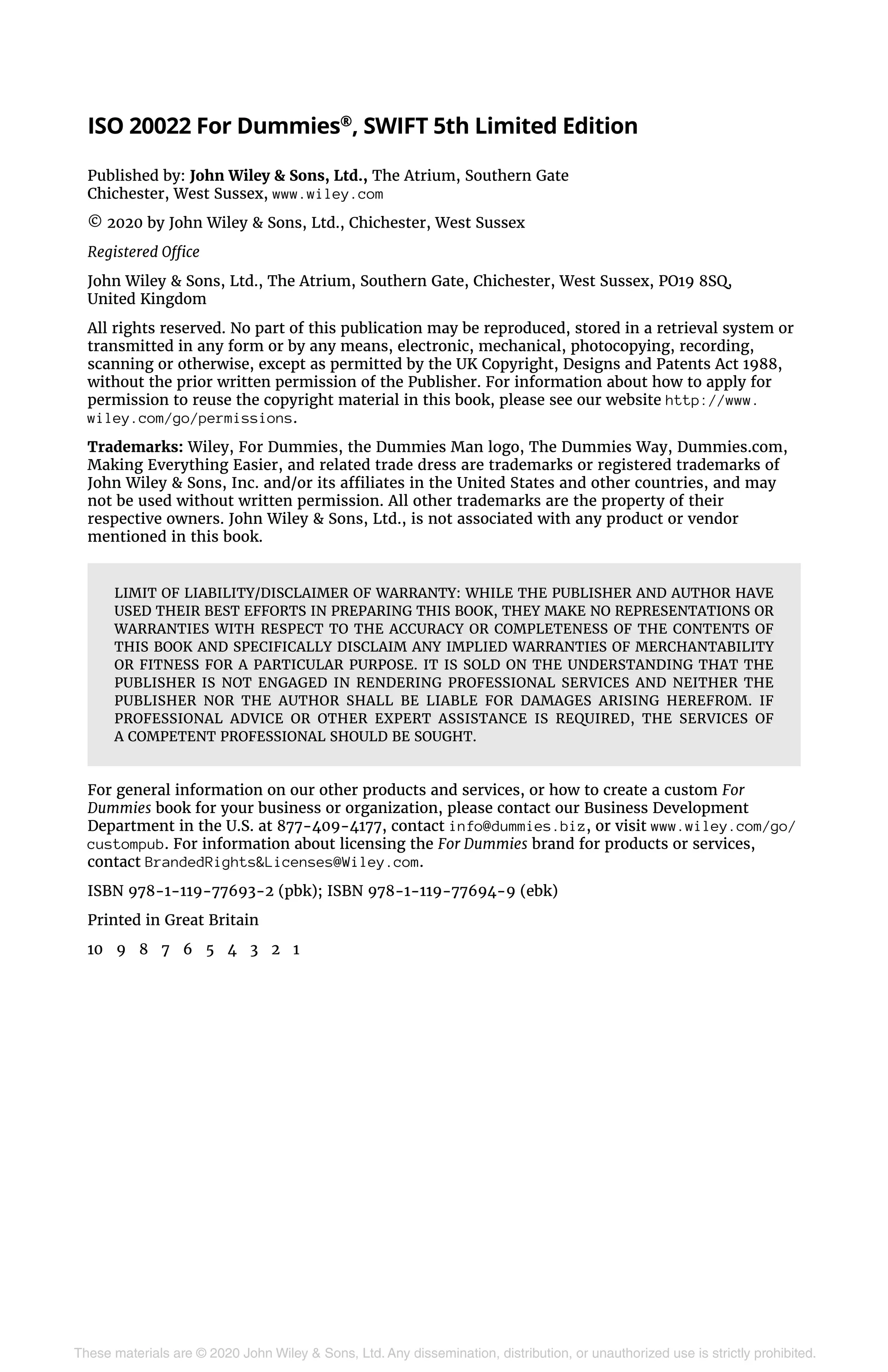 Swift iso20022 for_dummies_2020 | PDF
